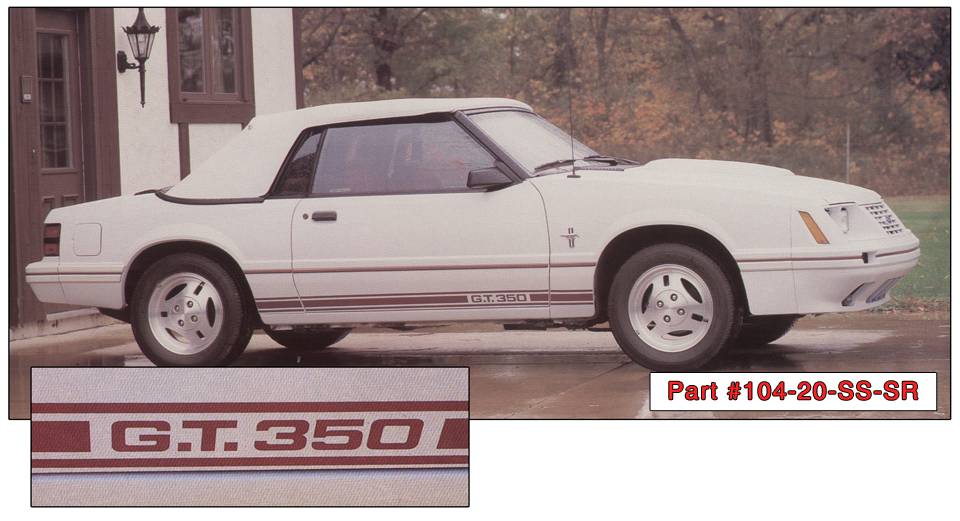 1984 1/2 Mustang GT350 Lower Side Stripe Decal Kit | Graphic Express ...