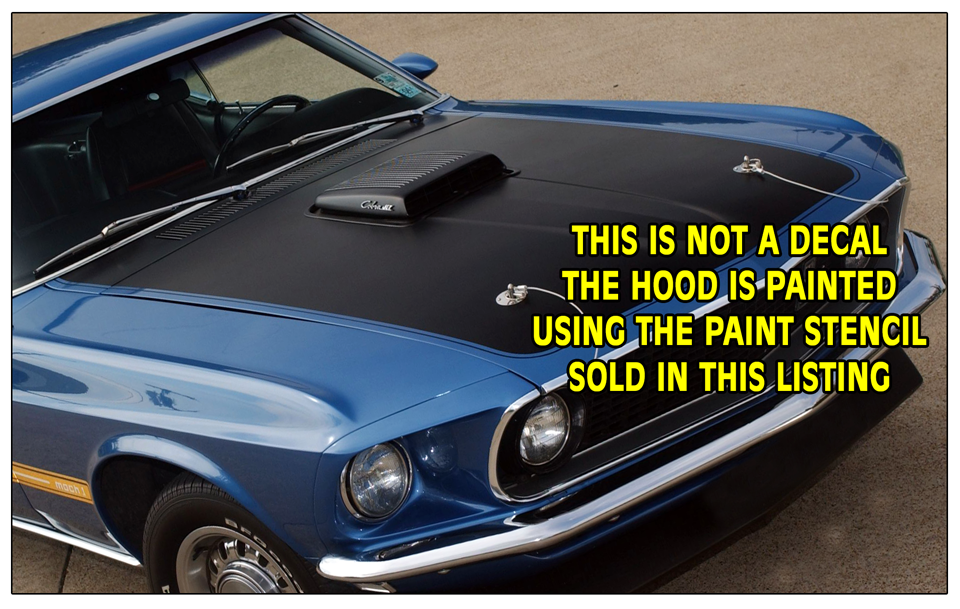 1969 Mustang Mach 1 Hood Paint Stencil by Graphic Express