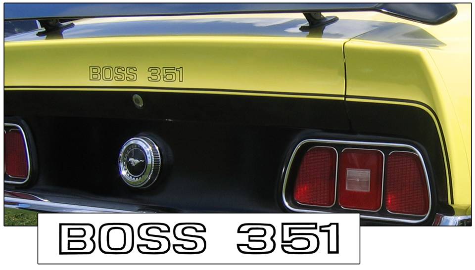 1971 Mustang Boss 351 Trunk Lid Decal | Graphic Express Automotive Graphics