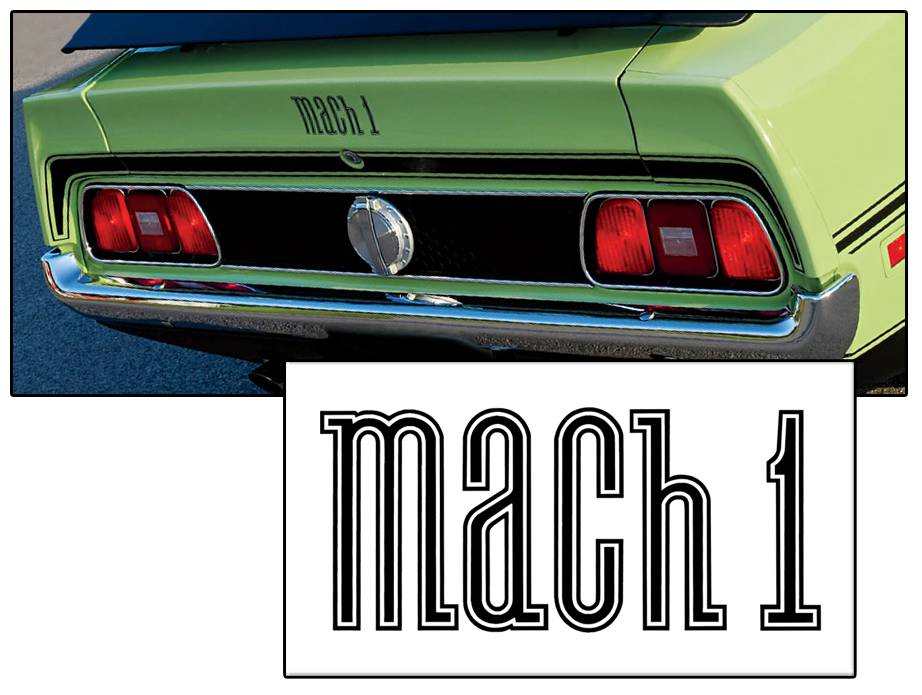 1971-72 Mustang Mach 1 Trunk Lid Decal