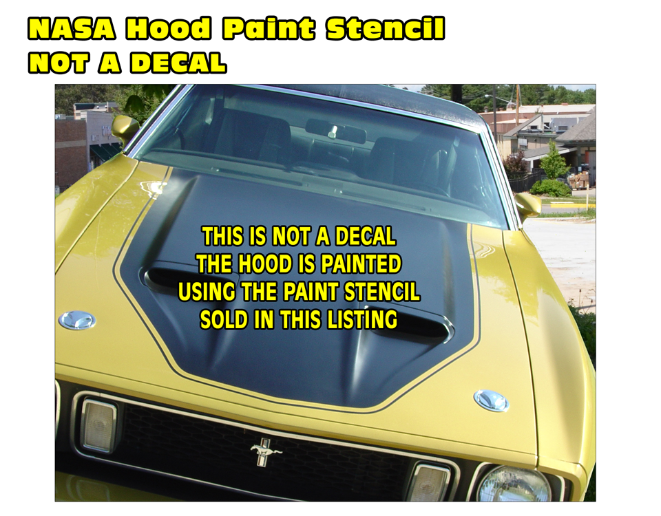 1971-73 Mustang Mach 1 NASA (NACA) Hood Paint Stencil Kit | Graphic ...
