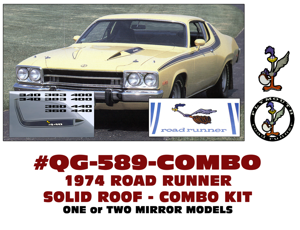 1974 Plymouth Road Runner Complete Stripe Decal Kit - 1 Mirror or Two ...