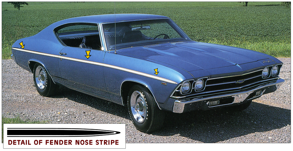 1969 Chevy Chevelle SS Body Stripe Decal Kit | Graphic Express ...