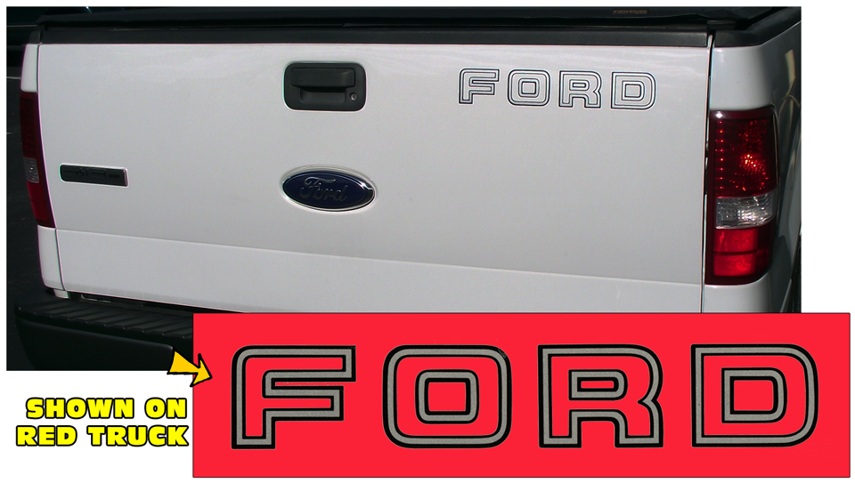 1992-95 Ford F150 Tailgate Decal - FLAT PANEL - Two Color | Graphic ...