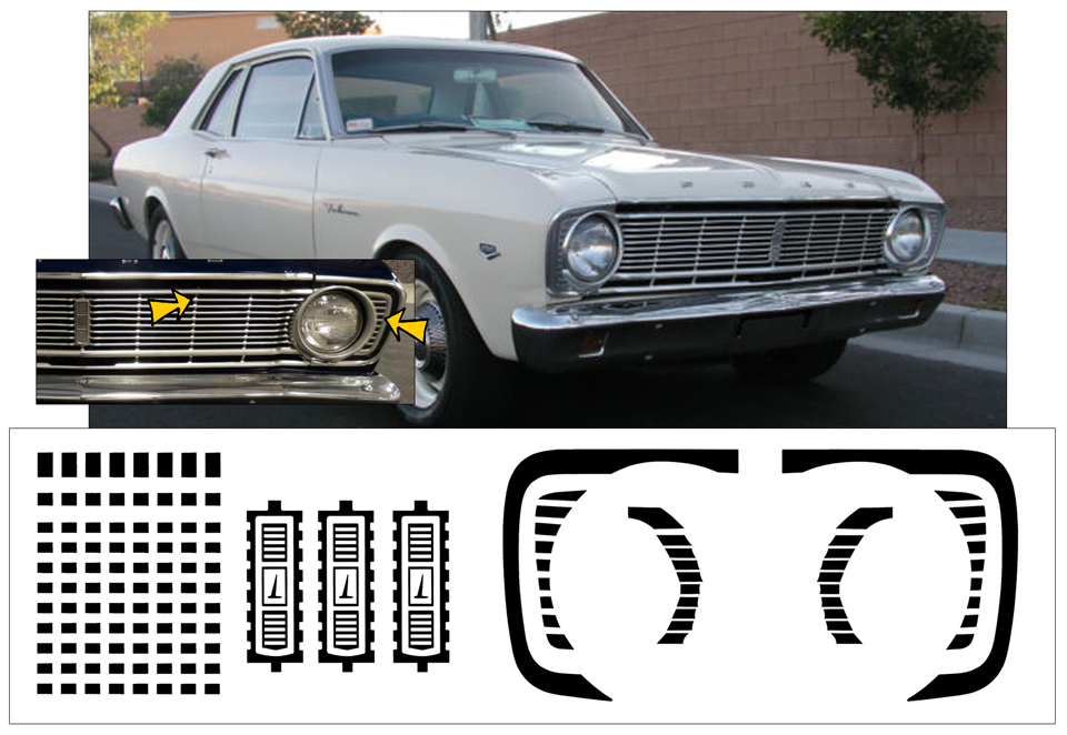 1966 Ford Falcon / Ranchero Grille Insert Kit | Graphic Express ...