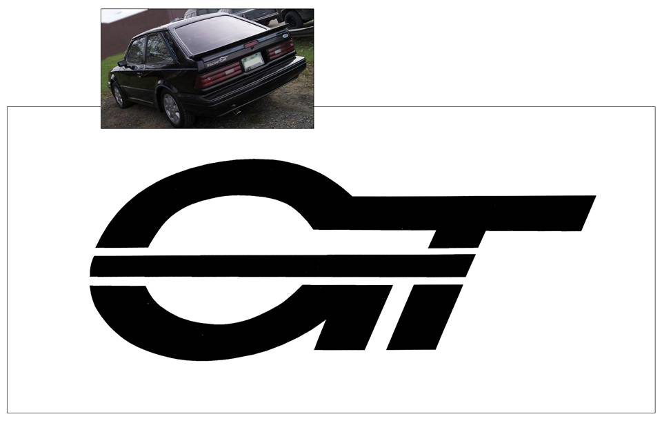 1986 Ford Escort GT Front Nose Decal | Graphic Express Automotive Graphics