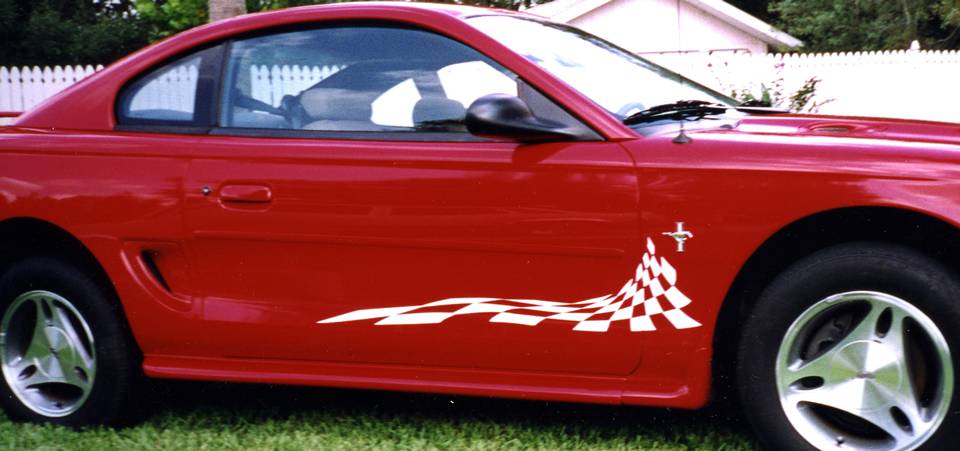 Checker Flag Decal Set 10" x 45" - No Designation | Graphic Express ...