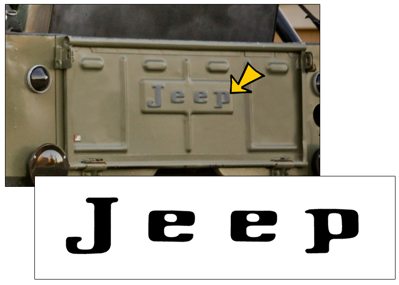 Graphic Express - 1972-74 Jeep Tailgate Letter Decal Set