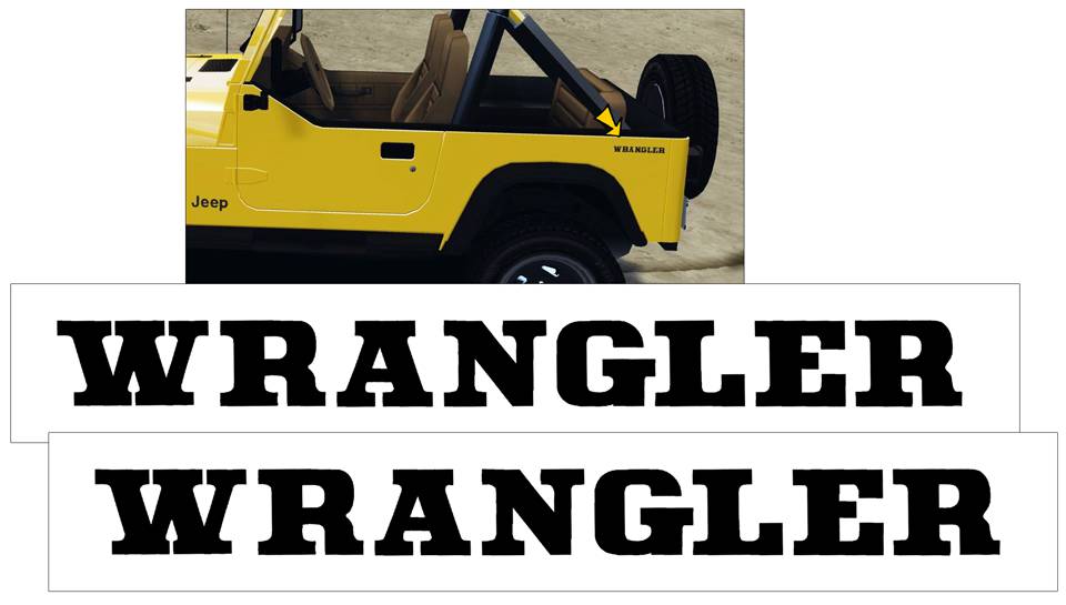 1988-90 Jeep Wrangler YJ Side Body Decal Set | Graphic Express ...