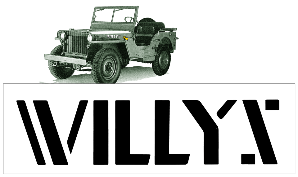 Jeep - WILLY'S name Logo Decal | Graphic Express Automotive Graphics