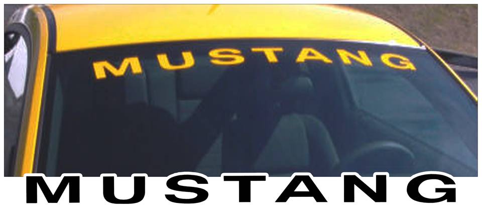 Mustang Windshield Decal 2.75" x 40" | Graphic Express Automotive Graphics