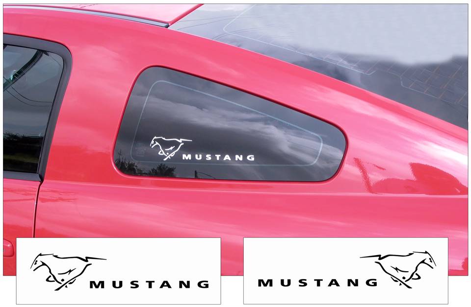 Mustang Retro Pony with Mustang Name Decal Set | Graphic Express ...