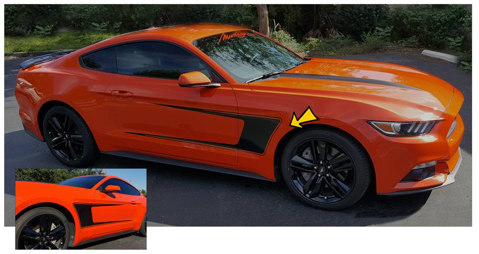 2015-17 Mustang Side Body C-Stripe Decal Kit | Graphic Express ...