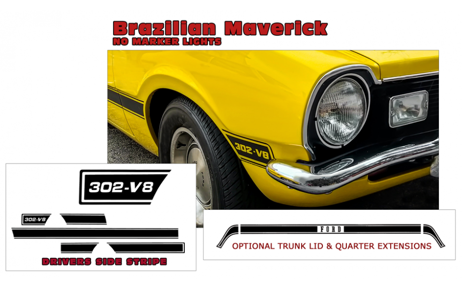 1973-76 Ford Maverick 302-V8 Brazilian Stripe