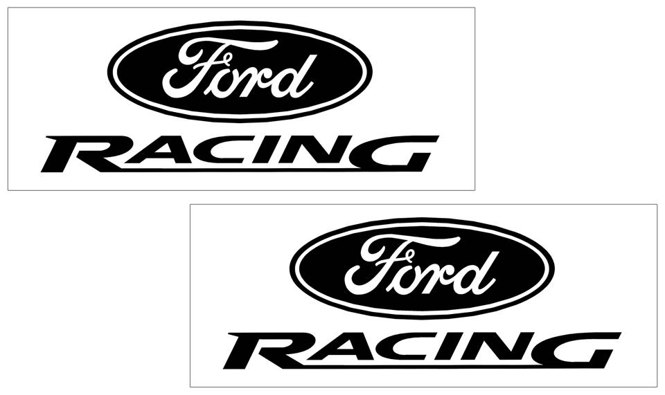 Ford Racing Decal Set - 1.8" x 4.75" | Graphic Express Automotive Graphics