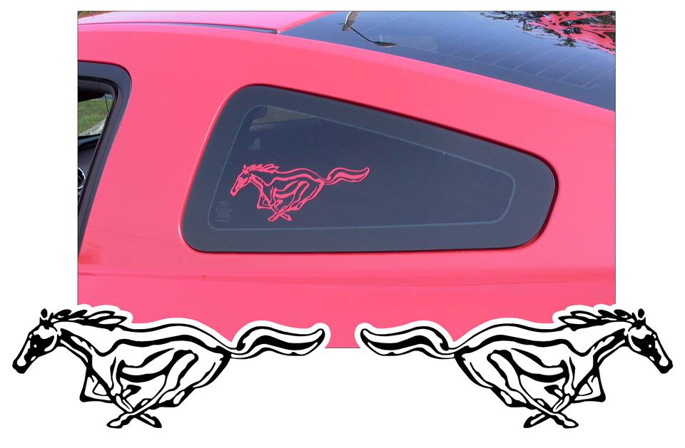 Mustang Detailed Pony Decal Set - 3" x 7.75" | Graphic Express ...