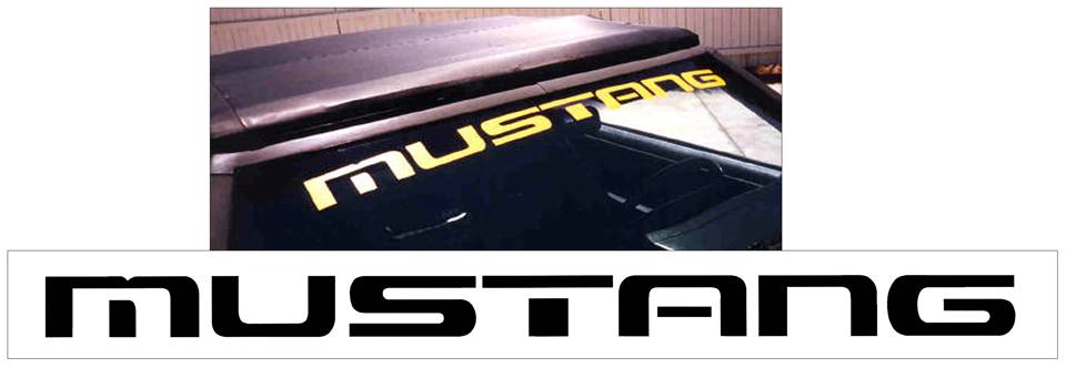 1987-93 Mustang Windshield Decal - 2.5" x 40" | Graphic Express ...