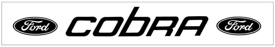 Cobra with Ford Ovals Windshield Decal - 4" x 33.5" | Graphic Express ...