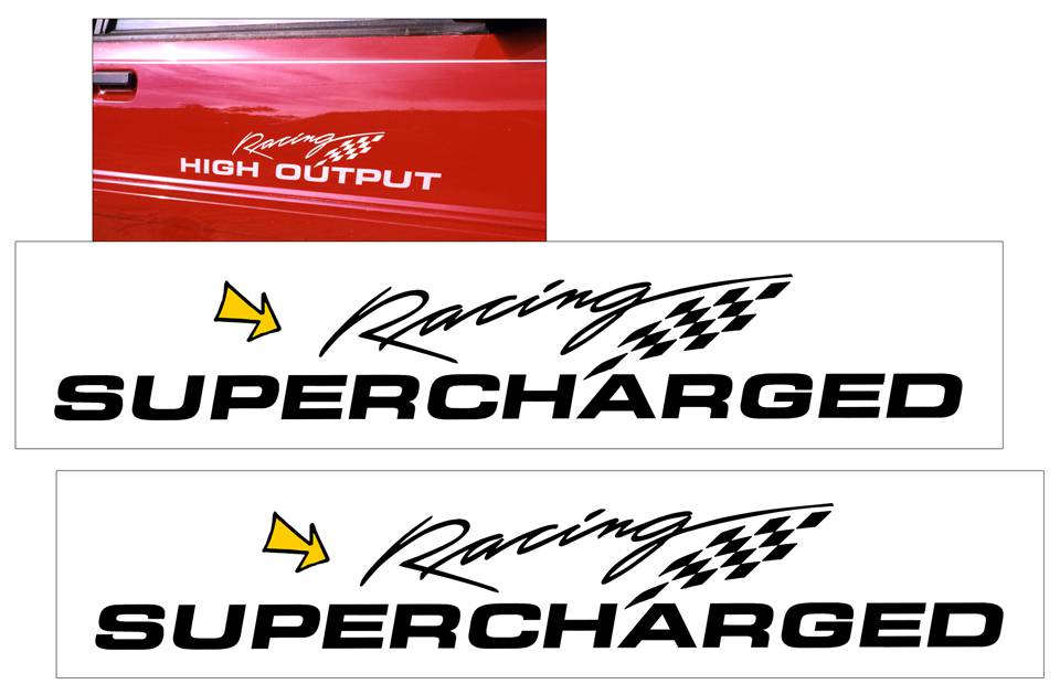 Supercharged Racing Decal Set | Graphic Express Automotive Graphics