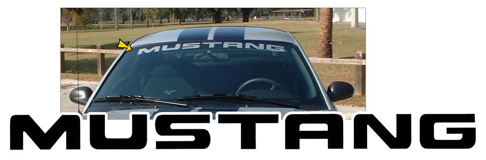 Mustang Windshield Decal - 3" x 40" | Graphic Express Automotive Graphics