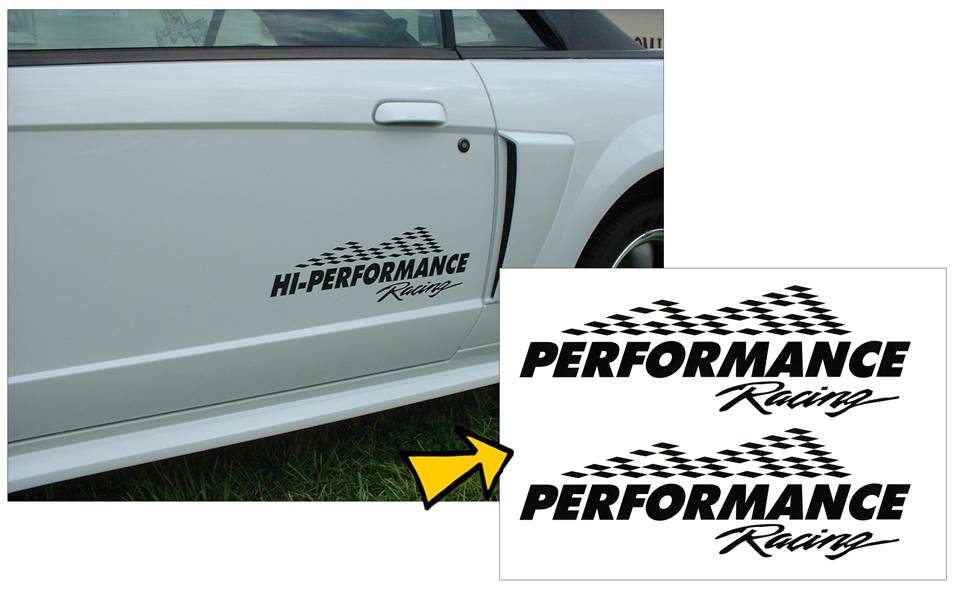 Performance Racing Decal Set - 6" x 18" | Graphic Express Automotive ...
