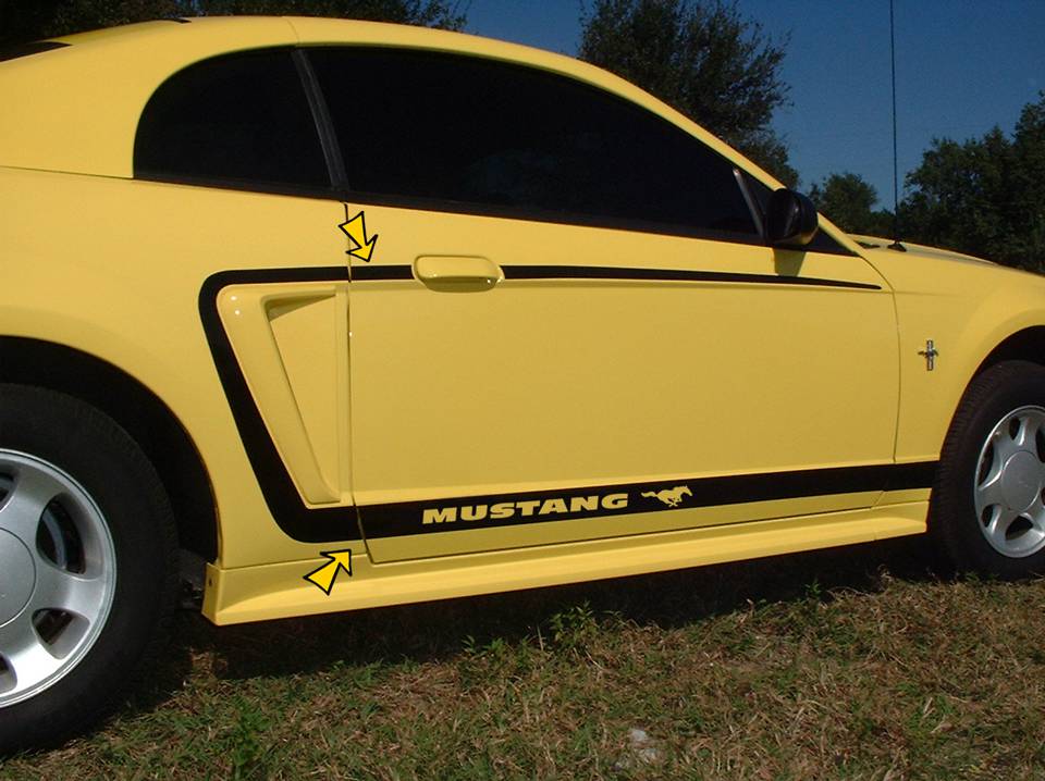 1999-04 Mustang C-Stripe Decal - Mustang Name with Pony - Cutouts ...
