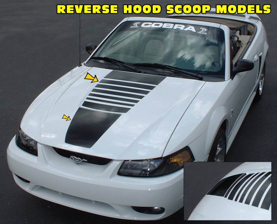 2003-04 Mustang V6 Full Fade Hood Decal Kit | Graphic Express ...