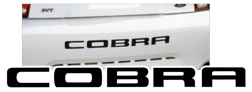 2001-02 Mustang Cobra Embossed Bumper Letter Decals | Graphic Express ...