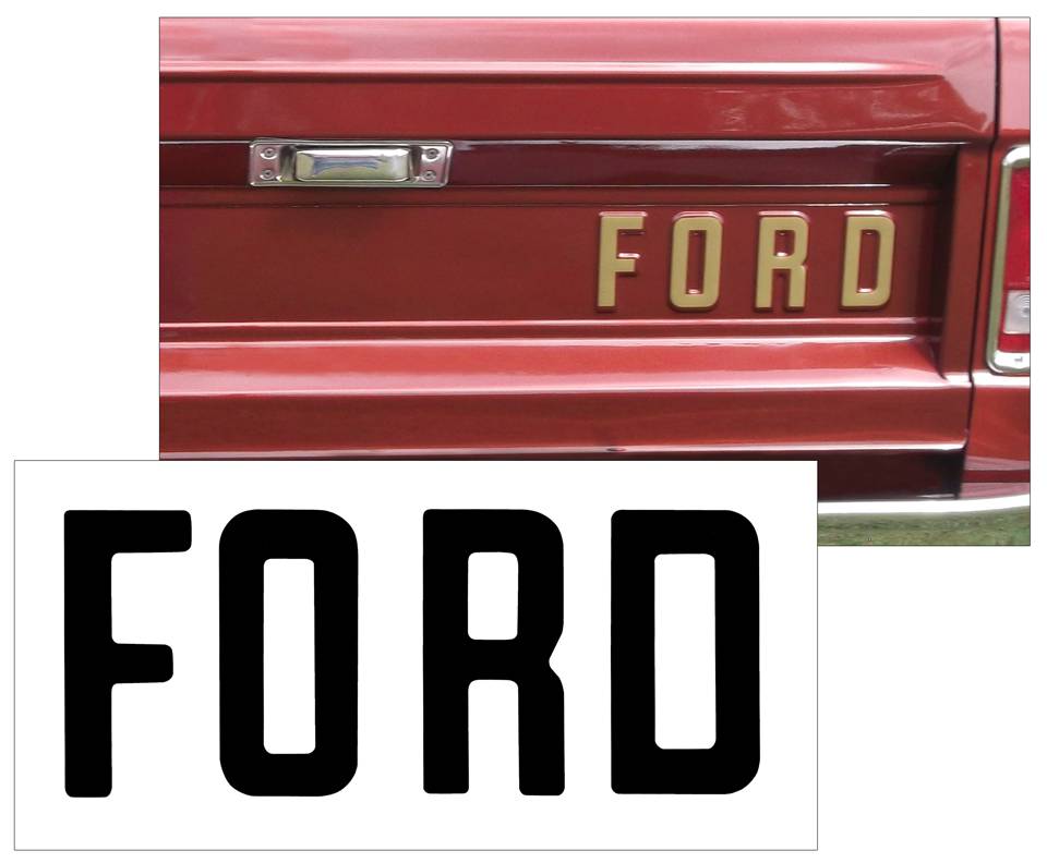1966-77 Ford Bronco Tailgate Decal Letters | Graphic Express Automotive ...