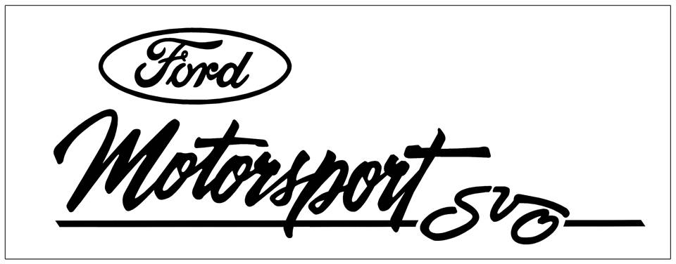 Ford Oval Motorsport SVO Decal - 4.4" X 12" | Graphic Express ...