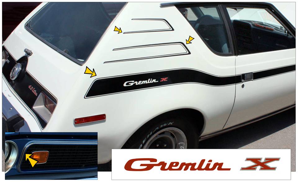 1973 AMC American Motors Gremlin X Side Stripe Decal | Graphic Express ...