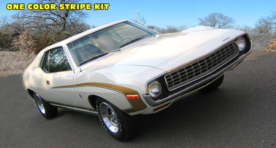 1972 AMC American Motors Javelin Side 1 Color C-Stripe Decal Kit ...
