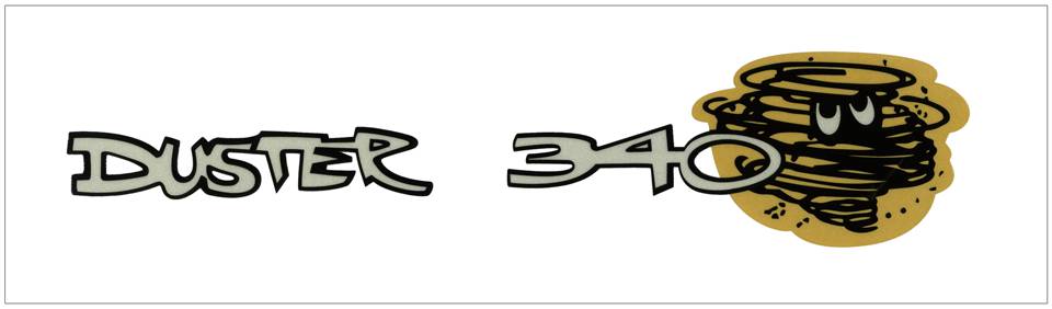 1970-72 Plymouth Duster 340 Dust Cloud Tail Panel Decal | Graphic ...