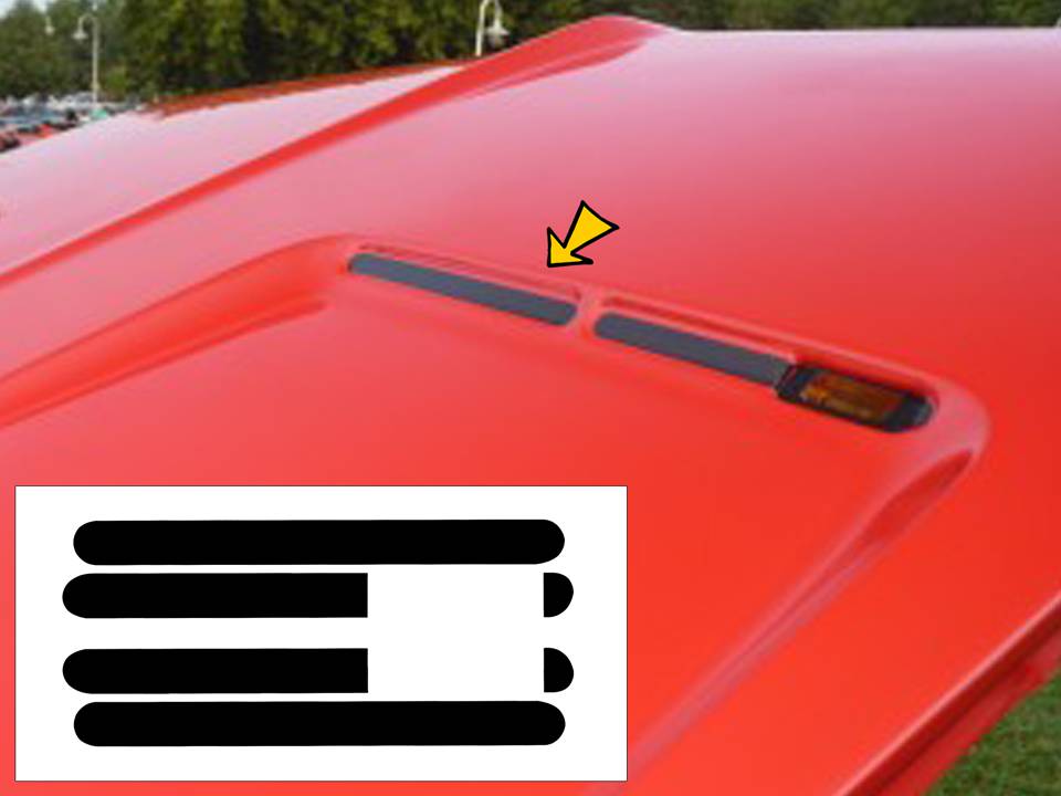 1968-69 Dodge Charger Hood Depression Decal Kit | Graphic Express ...