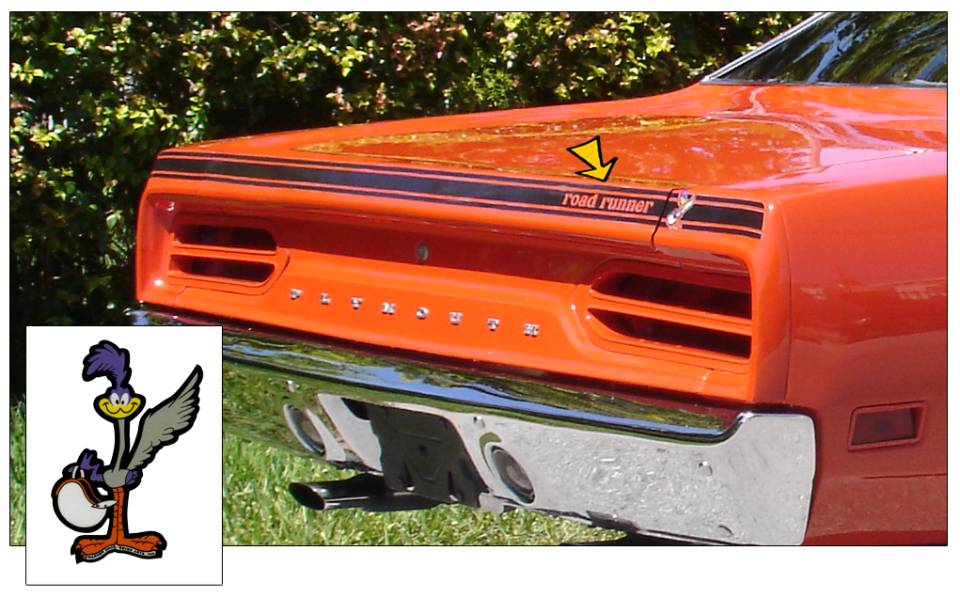 1970 Plymouth Road Runner Deck Lid Stripe Decal with Standing Bird ...