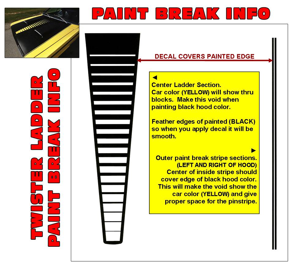 1971-72 Plymouth Duster Twister Ladder Hood Treatment | Graphic Express ...