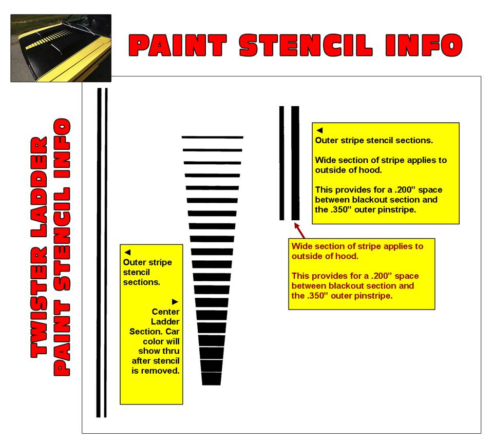 1971-72 Plymouth Duster Twister Ladder Hood Treatment | Graphic Express ...