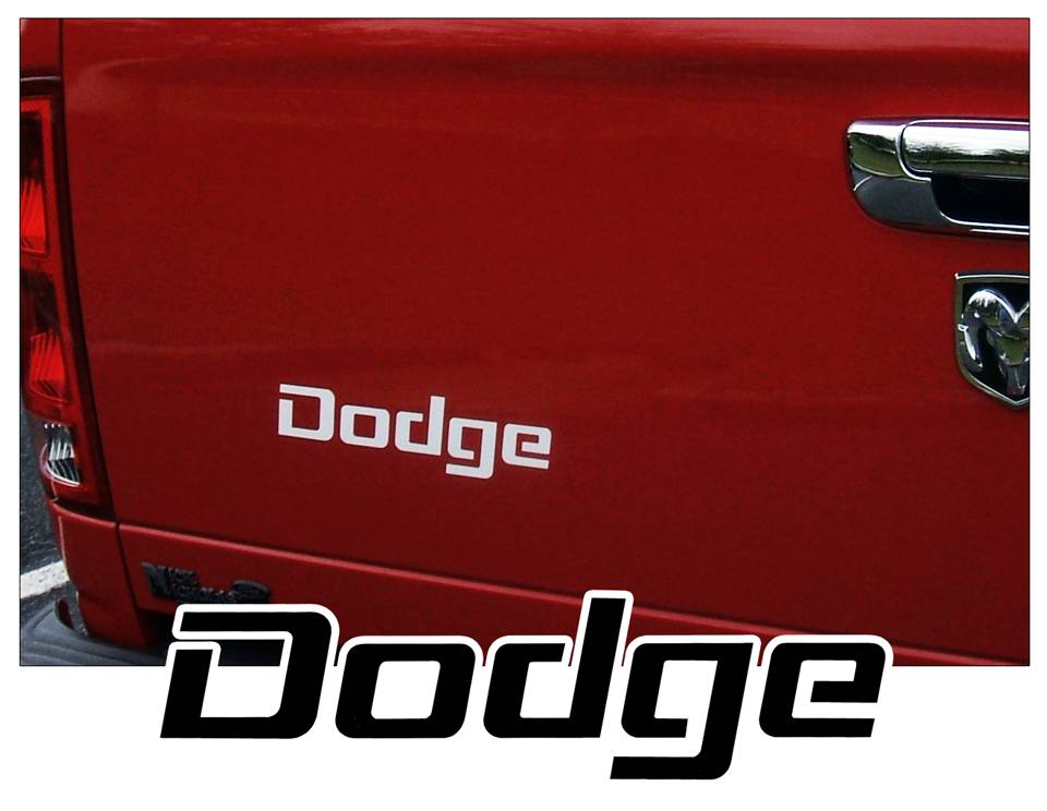 Dodge Name Decal - Sold Each - Three Sizes | Graphic Express Automotive ...