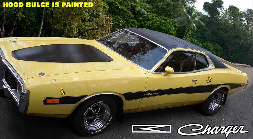 1973-74 Dodge Charger Mid Body Stripe Decal Kit | Graphic Express ...