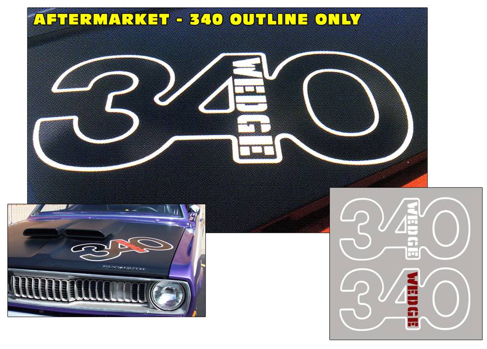 1971 Plymouth Duster 340 Wedge Hood Decal - CUSTOM | Graphic Express ...