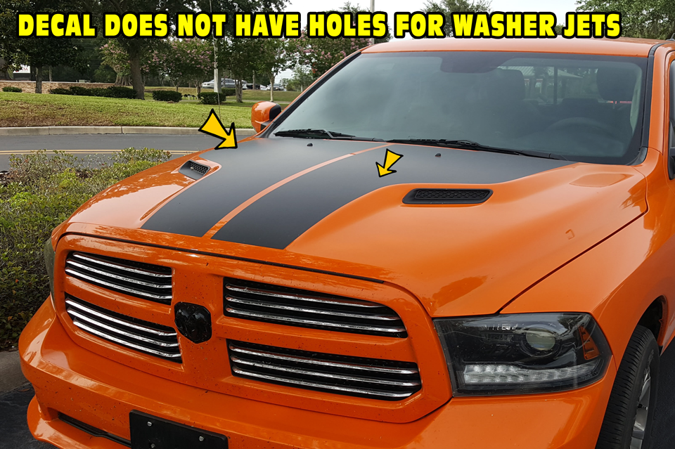 2009-2022 Dodge Ram 1500 (Sport M5H) Hood Decal Rebel Warlock