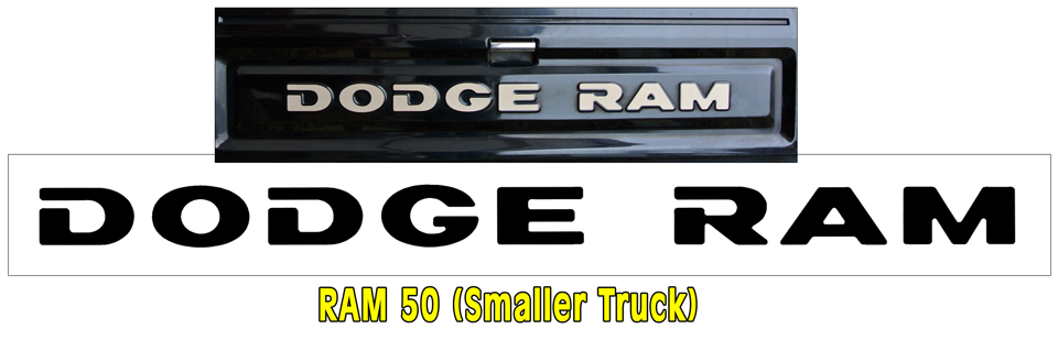 1981-83 Dodge Ram 50 - DODGE RAM - Tailgate Decal | Graphic Express ...