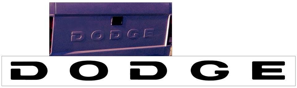 1981-83 Dodge Truck - Dodge - Tailgate Decal Letters | Graphic Express ...