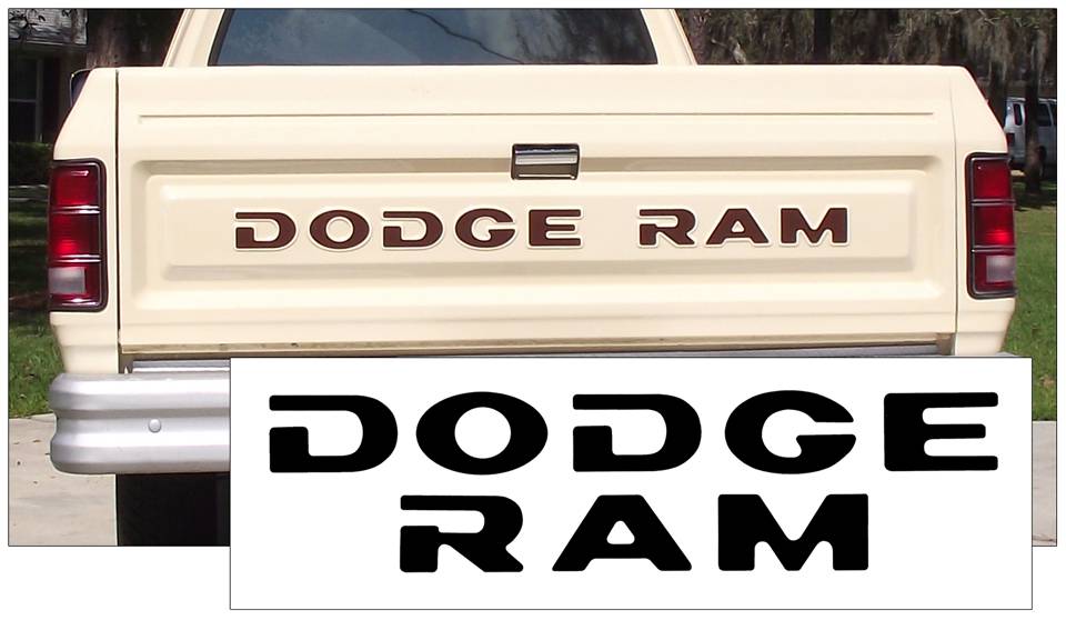 1981-93 Dodge Truck - Dodge Ram - Tailgate Decal Letters | Graphic ...