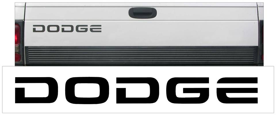 1994-02 Dodge Ram Truck - Dodge - Tailgate Decal - Square Corners ...