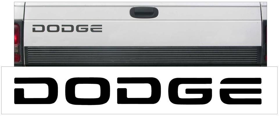 1994-02 Dodge Ram Truck - Dodge - Tailgate Decal - Round Corners ...