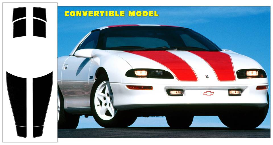 1998-02 Camaro & Z28 Stripe Decal Kit - CONVERTIBLE | Graphic Express ...