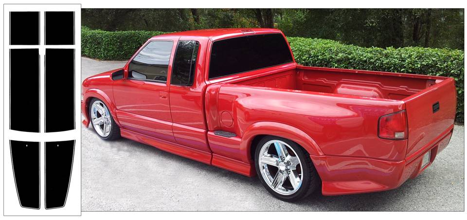 1994-04 Chevy S10 Xtreme Extended Cab Stripe Decal Kit | Graphic ...