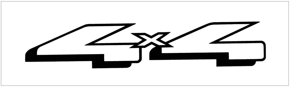 Ford Truck 4x4 Decal - 2.5" x 12" | Graphic Express Automotive Graphics