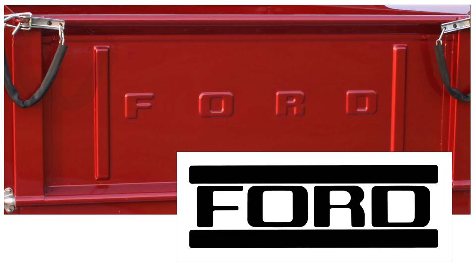 1953-72 Ford F100 Tailgate Letter Decal Set - FLARESIDE | Graphic ...